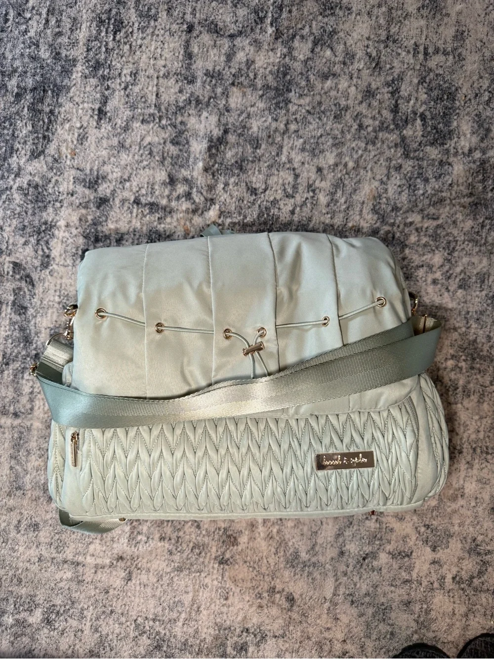 hannah & Sophia | Bags | Mint Quilted Diaper Bag | Poshmark